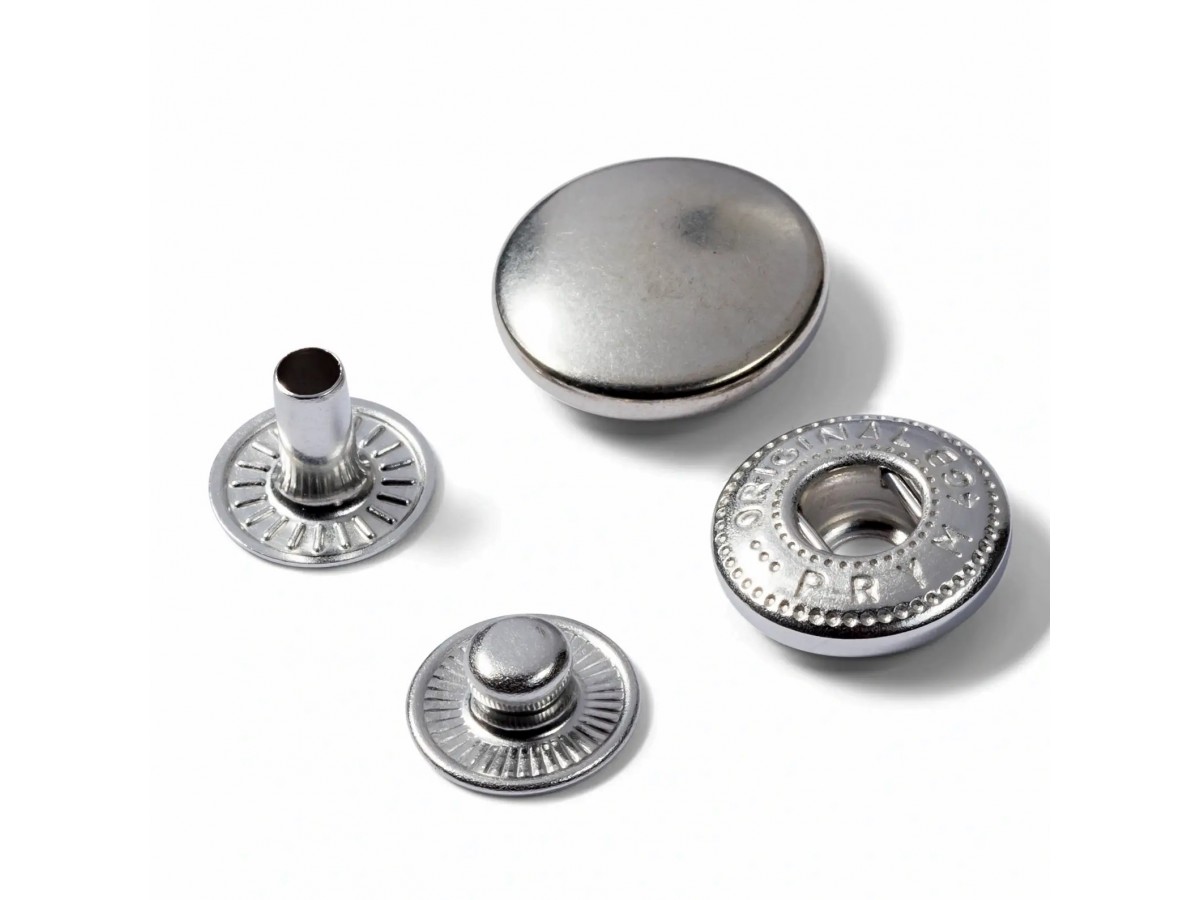 naaivrije drukknoop anorak 15mm navulling zilver